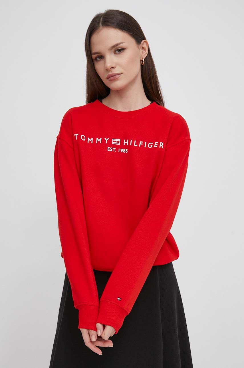 Tommy Hilfiger bluza x Shawn Mendes damska kolor beżowy z kapturem wzorzysta | Answear.com
