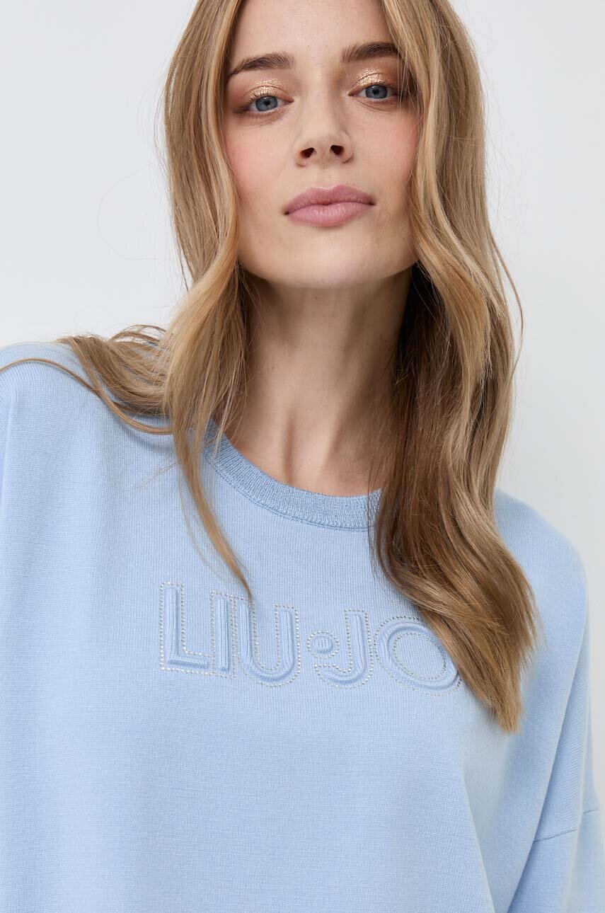 Liu Jo sweter damski kolor niebieski | Answear.com