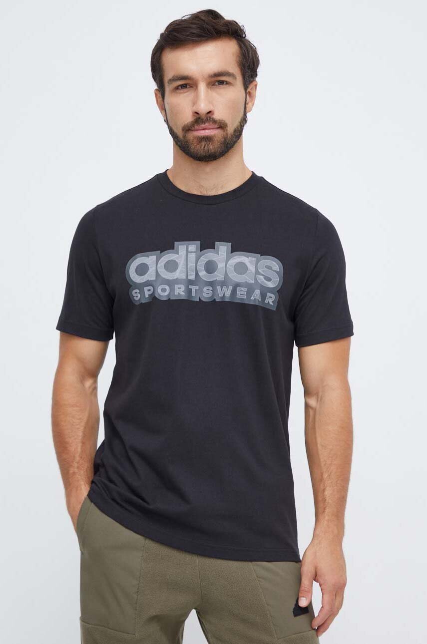 adidas t-shirt Tiro męski kolor czarny z nadrukiem IW3586 | Answear.com
