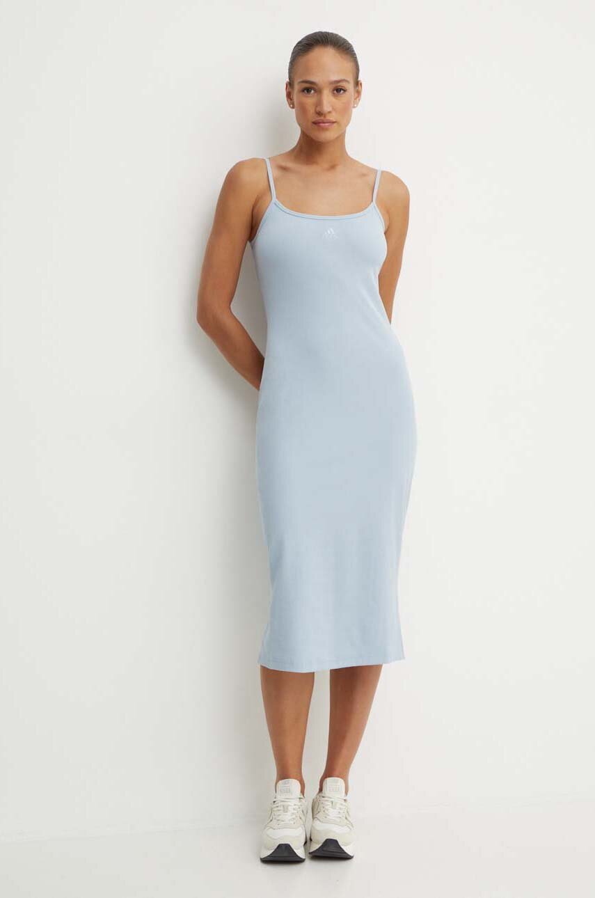 adidas sukienka Future Icons kolor czarny midi prosta IP1575 | Answear.com