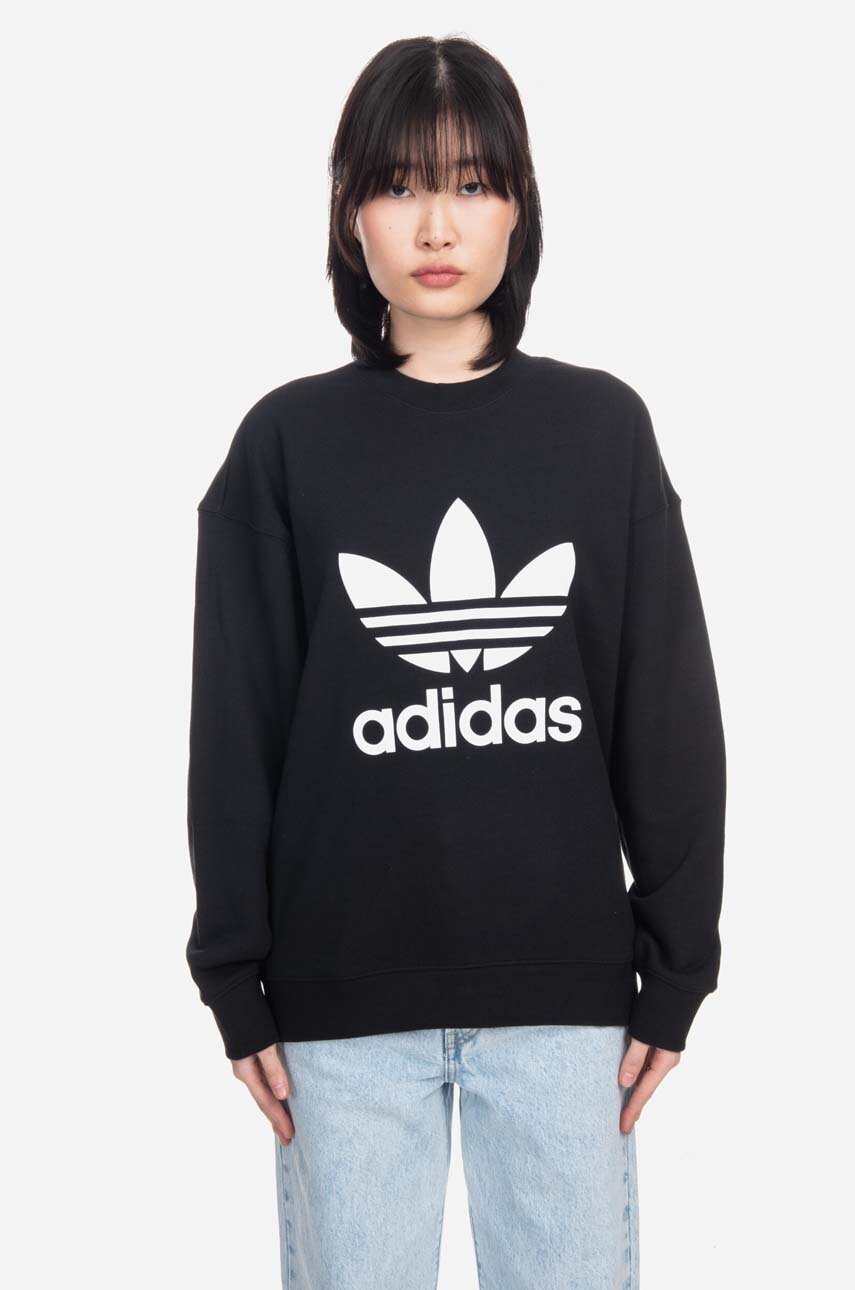 Mikina adidas Originals H34725-BLACK, dámska, čierna farba ...