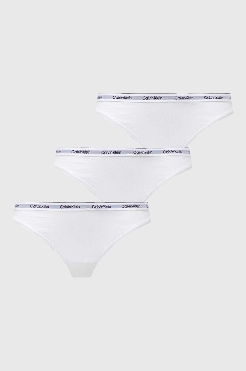 Calvin Klein Underwear stringi kolor biały z koronki | Answear.com