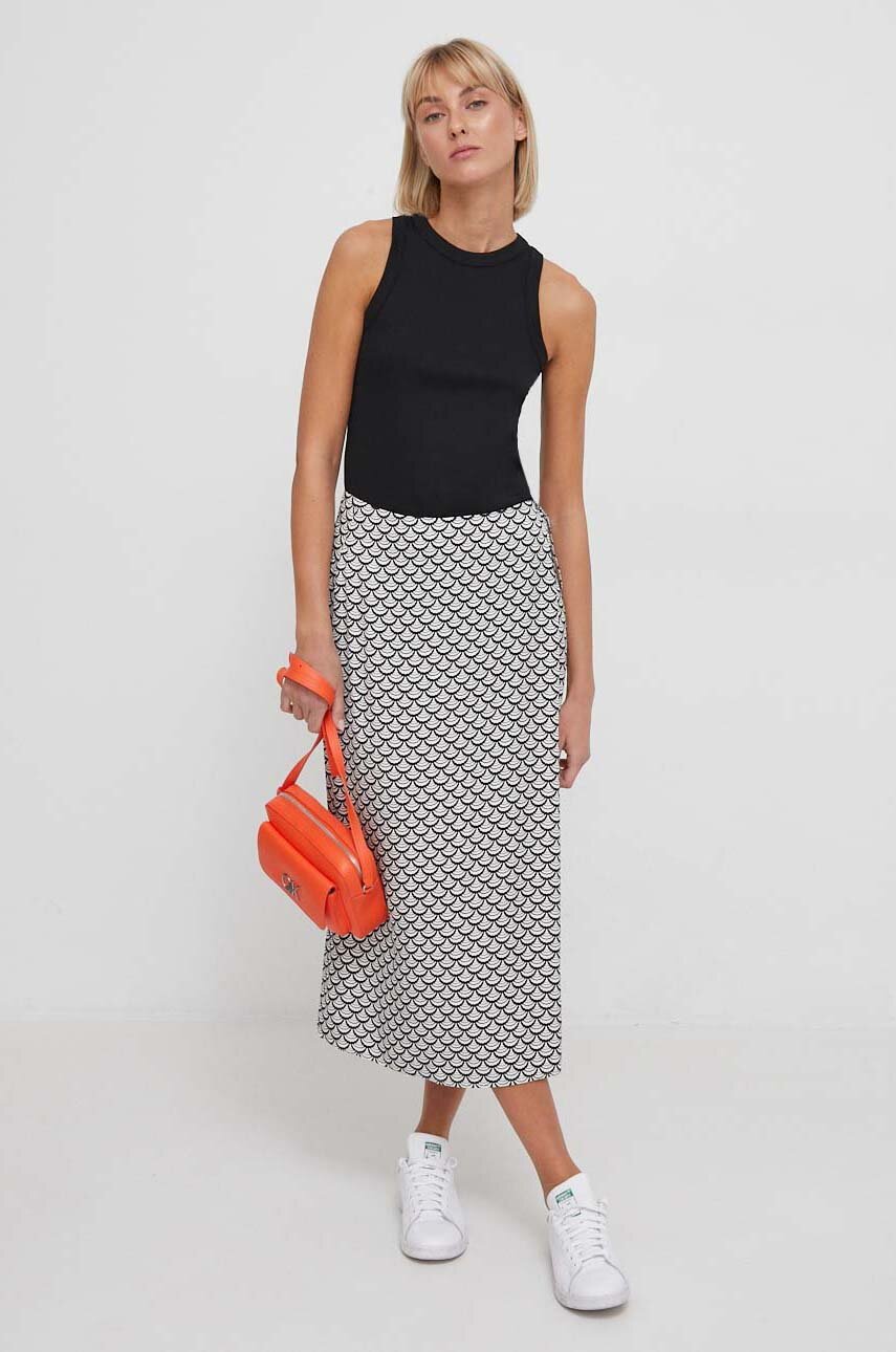 adidas Originals spódnica 3-Stripes kolor czarny mini rozkloszowana ...