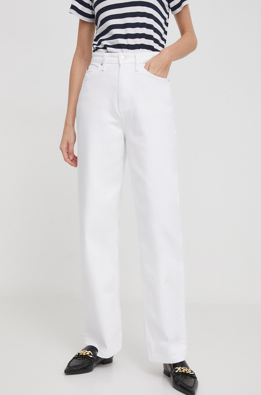 Rifle Tommy Hilfiger dámske, vysoký pás | ANSWEAR.sk