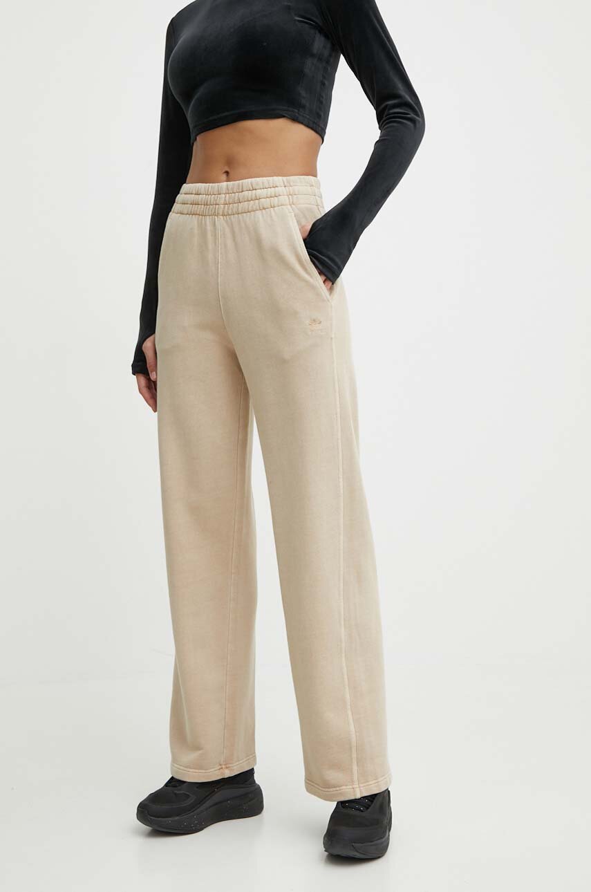 adidas Originals spodnie dresowe kolor beżowy z aplikacją IZ2753 ...
