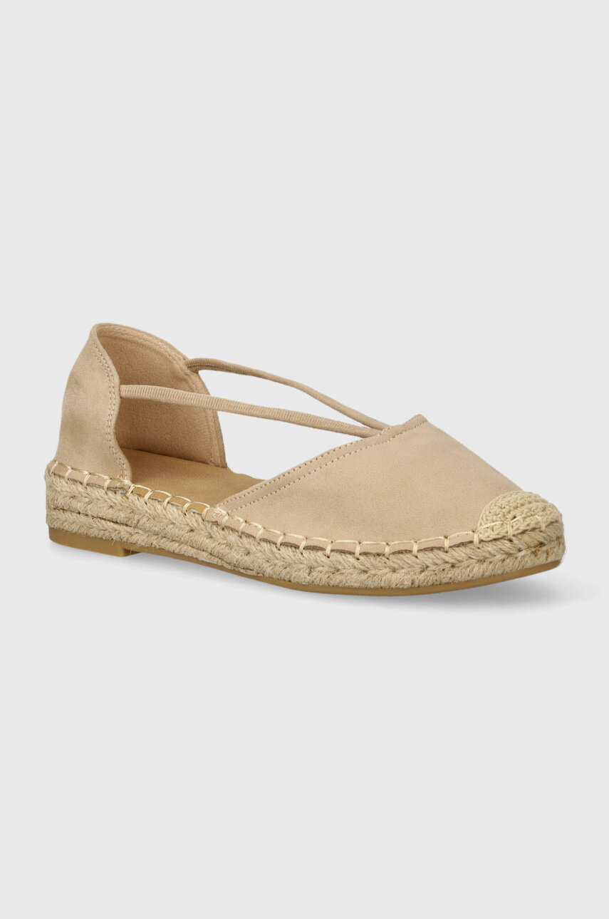 Answear Lab espadryle kolor beżowy na platformie | Answear.com