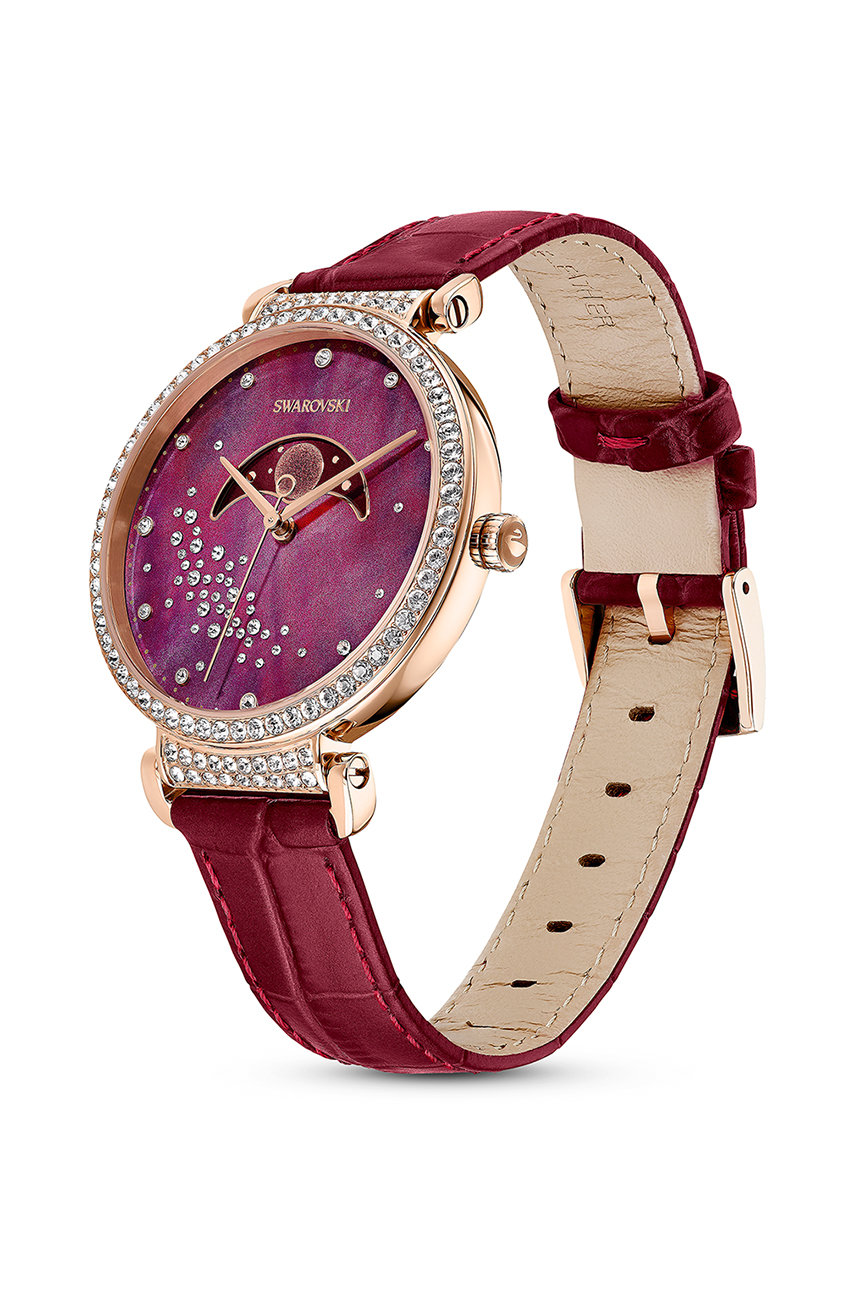 Swarovski zegarek 5613323 PASSAGE MOON PHASE damski kolor czerwony ...