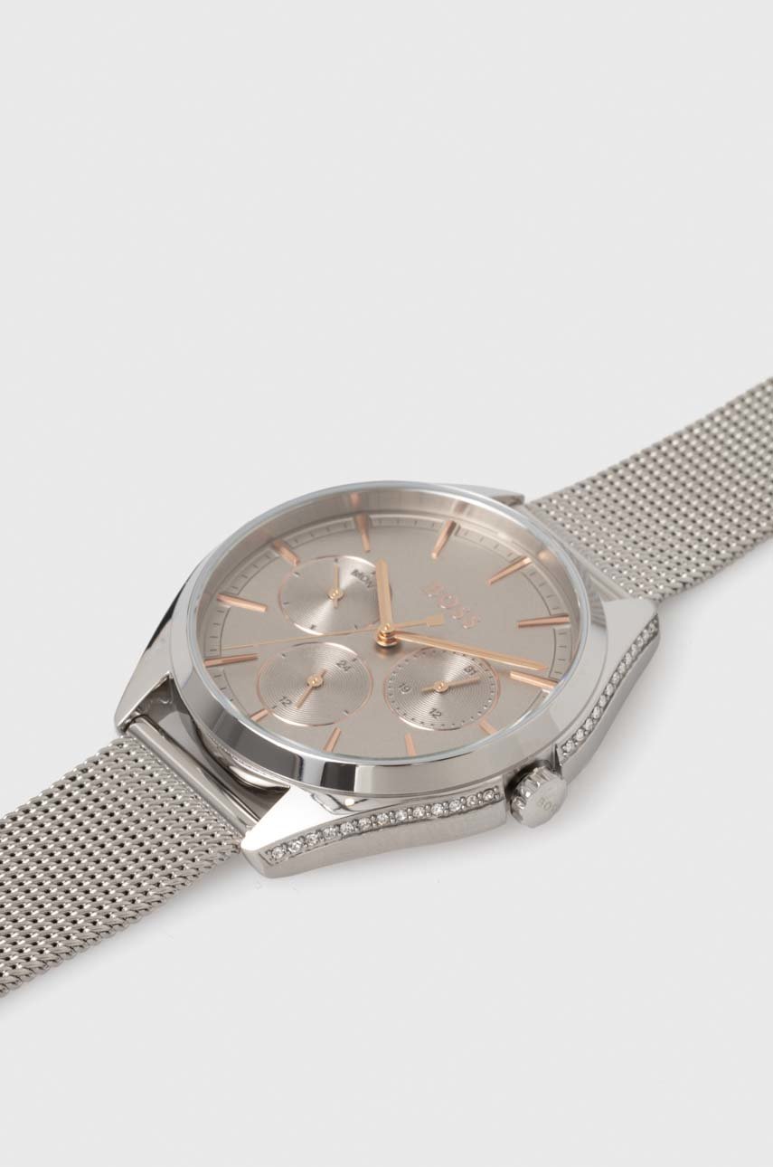 BOSS zegarek damski kolor srebrny | Answear.com