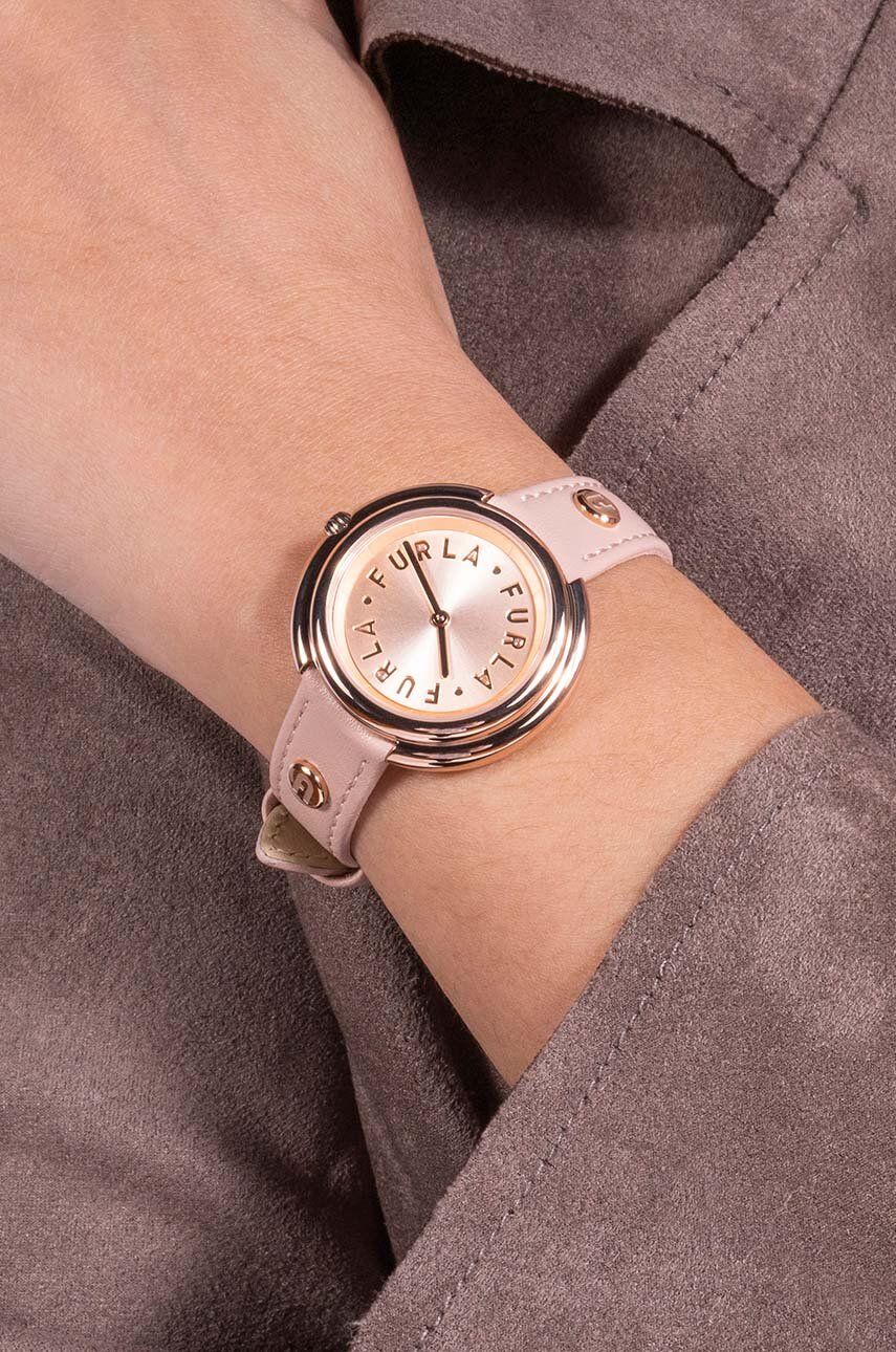 Furla zegarek damski kolor różowy | Answear.com