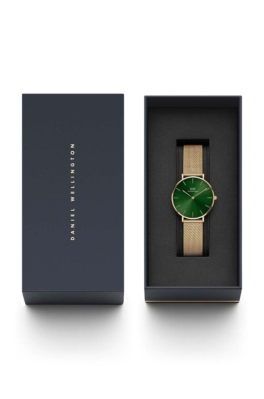 Daniel Wellington zegarek Petite Emerald 32 damski kolor złoty ...