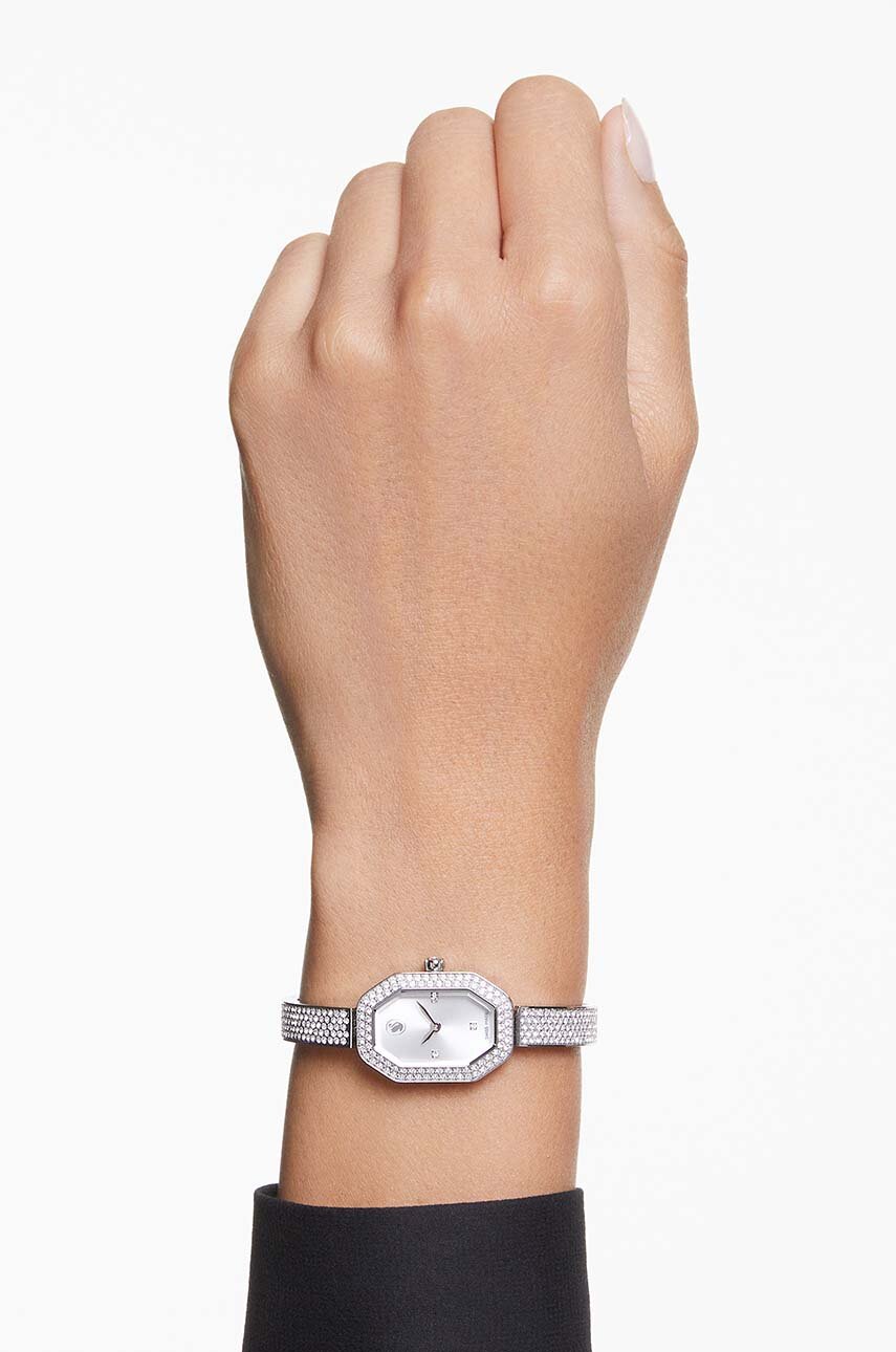 Swarovski zegarek DEXTERA BANGLE damski kolor srebrny | Answear.com