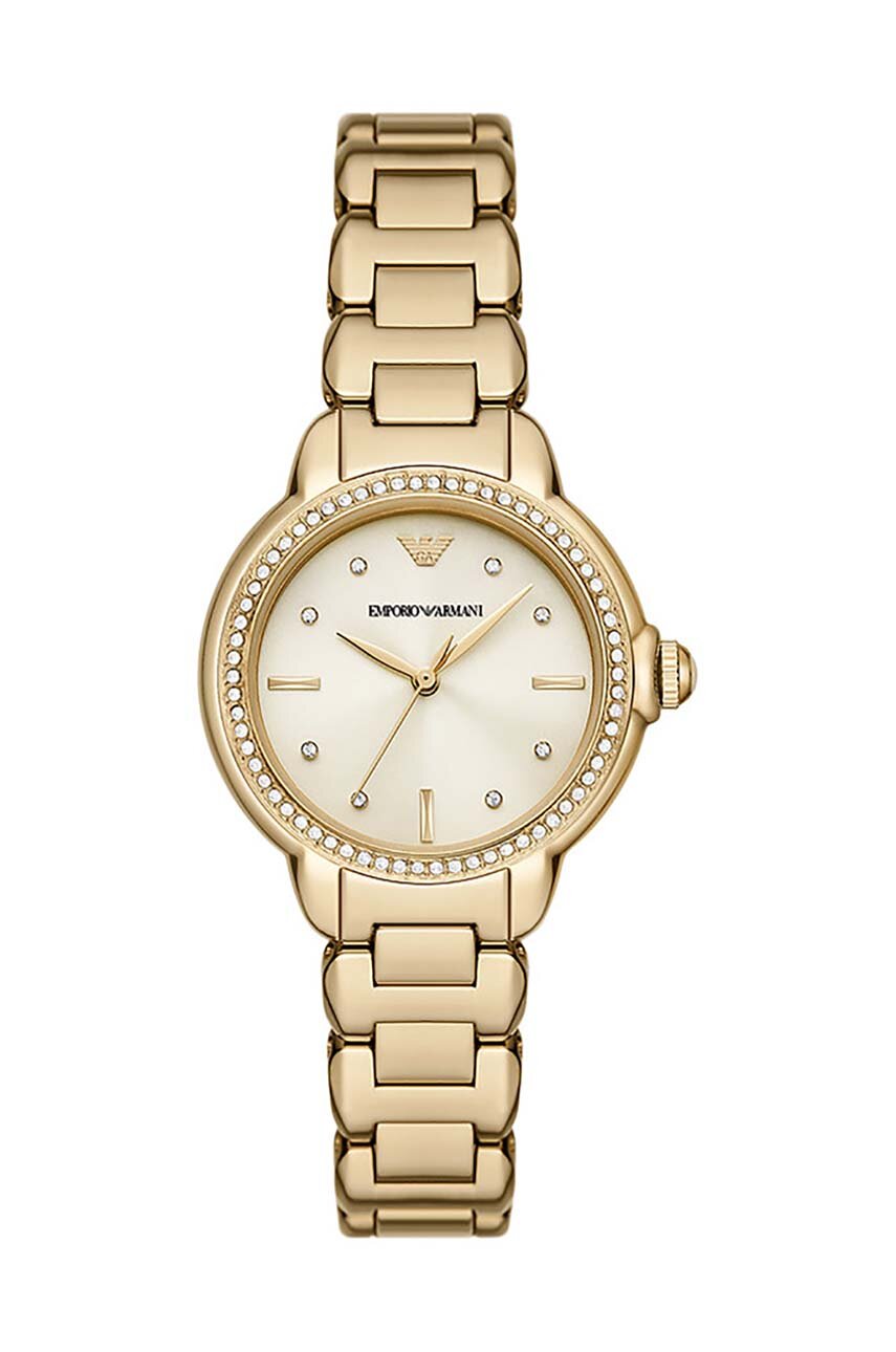 Emporio Armani zegarek damski kolor złoty | Answear.com