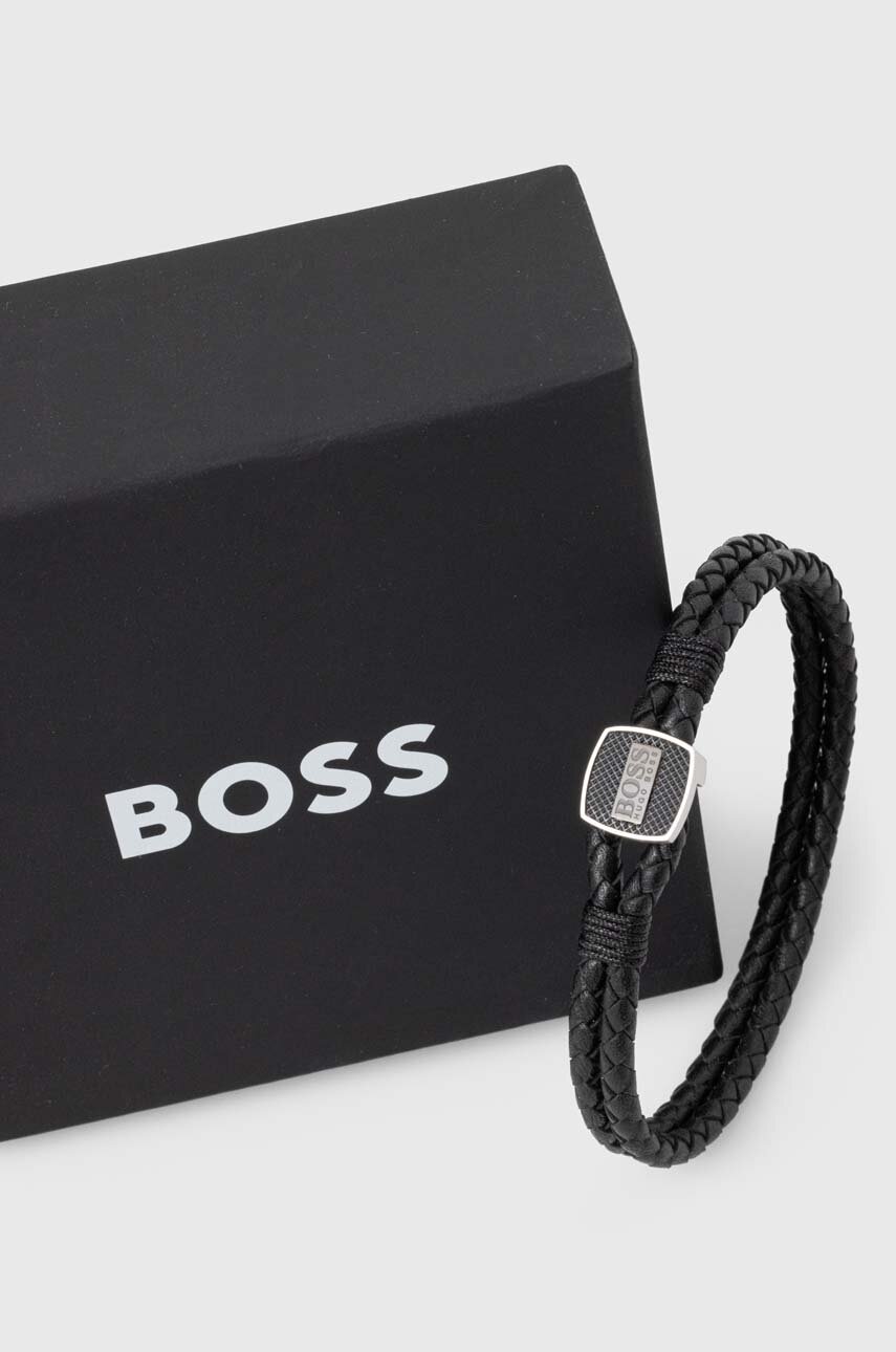 BOSS bratara de piele barbati | ANSWEAR.ro
