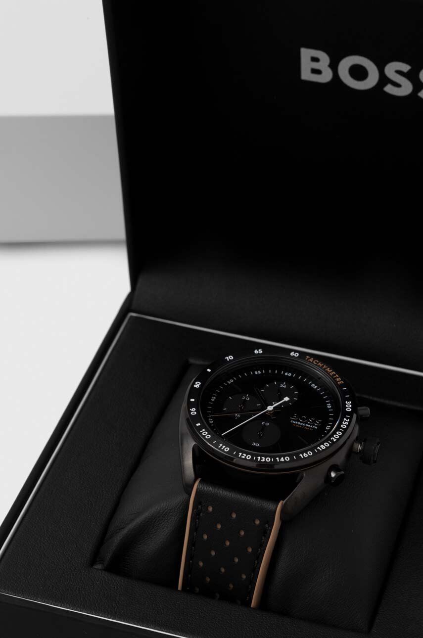 Часы BOSS 1514022 мужской цвет чёрный | ANSWEAR.ua