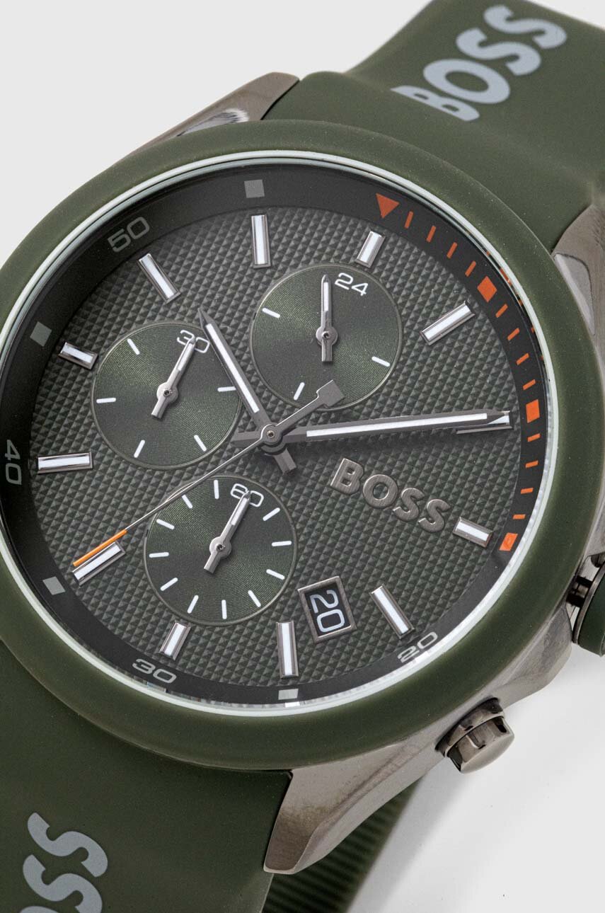 BOSS zegarek męski kolor zielony | Answear.com