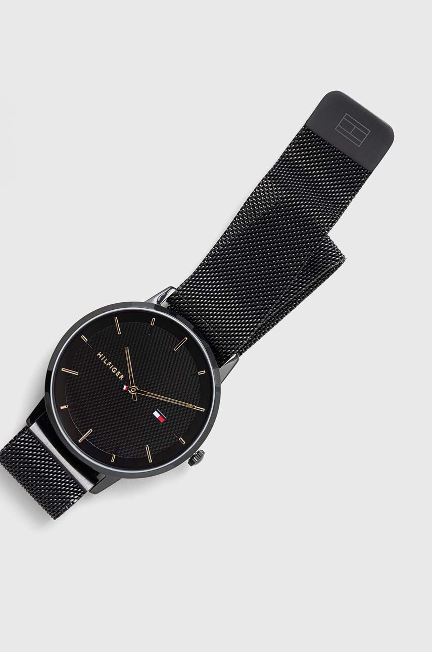 Tommy Hilfiger zegarek męski kolor czarny | Answear.com
