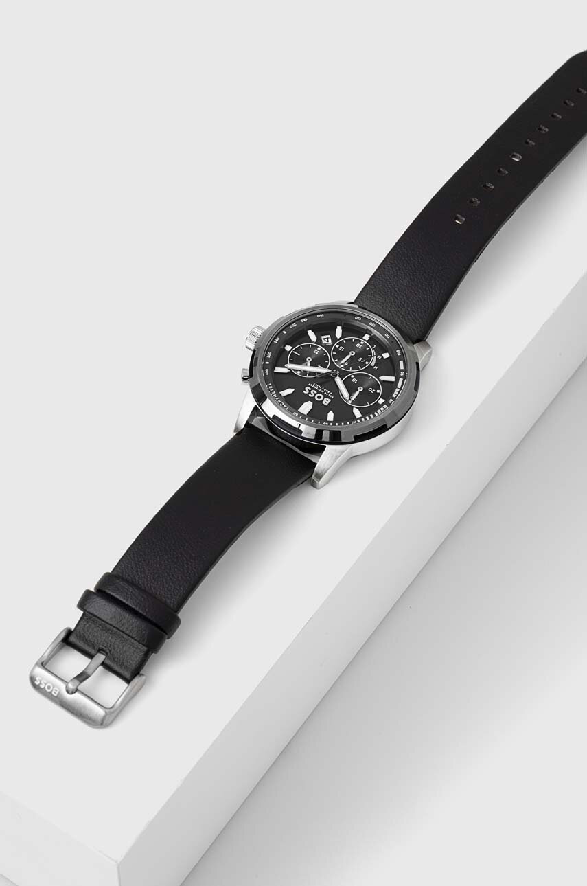 BOSS zegarek męski kolor czarny | Answear.com