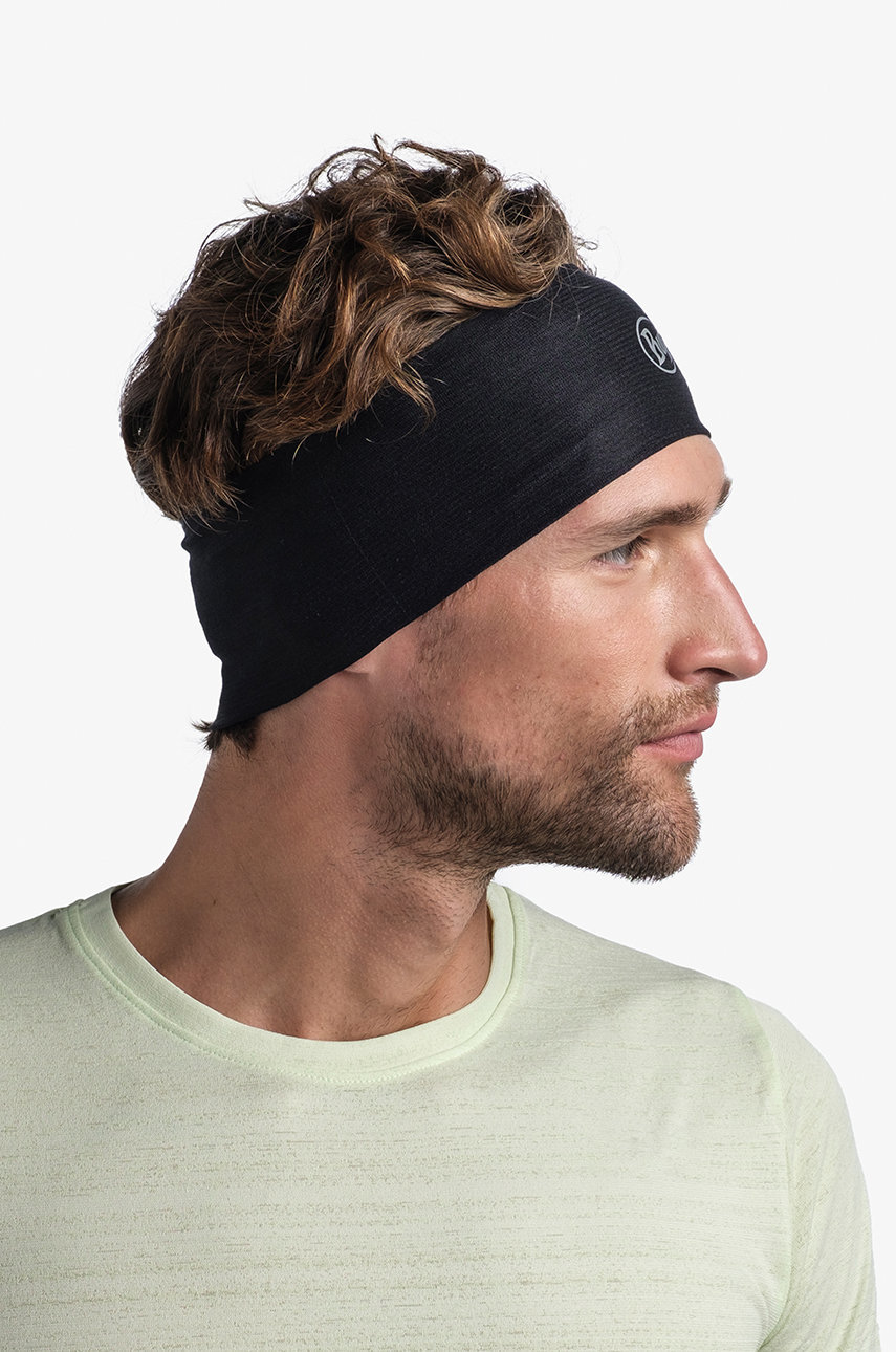 Buff opaska na głowę CoolNet UV Wide kolor czarny 120007 | Answear.com