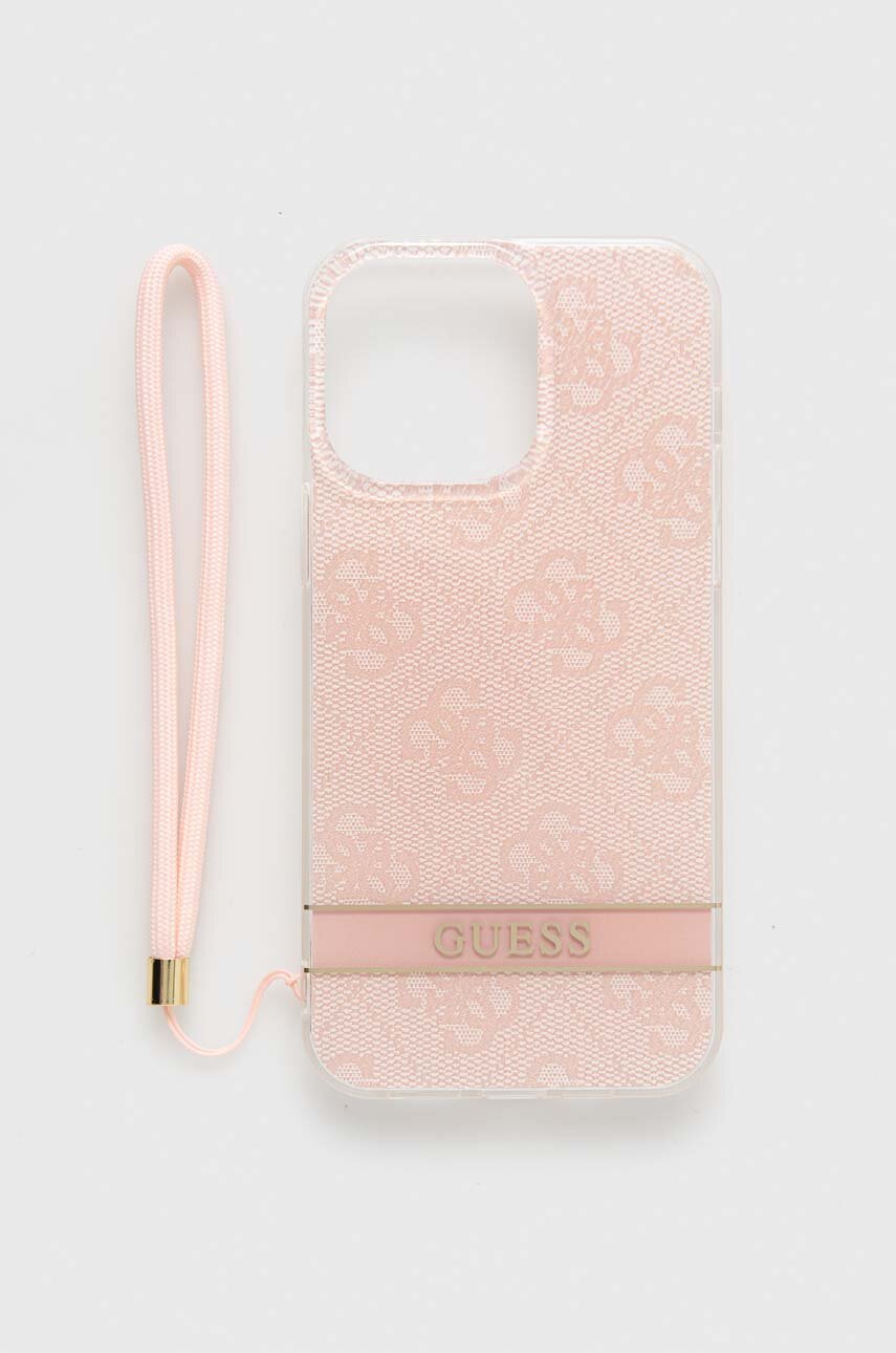 Guess Husă pentru telefon iPhone 14 Pro Max 6,7" culoarea roz | ANSWEAR.ro