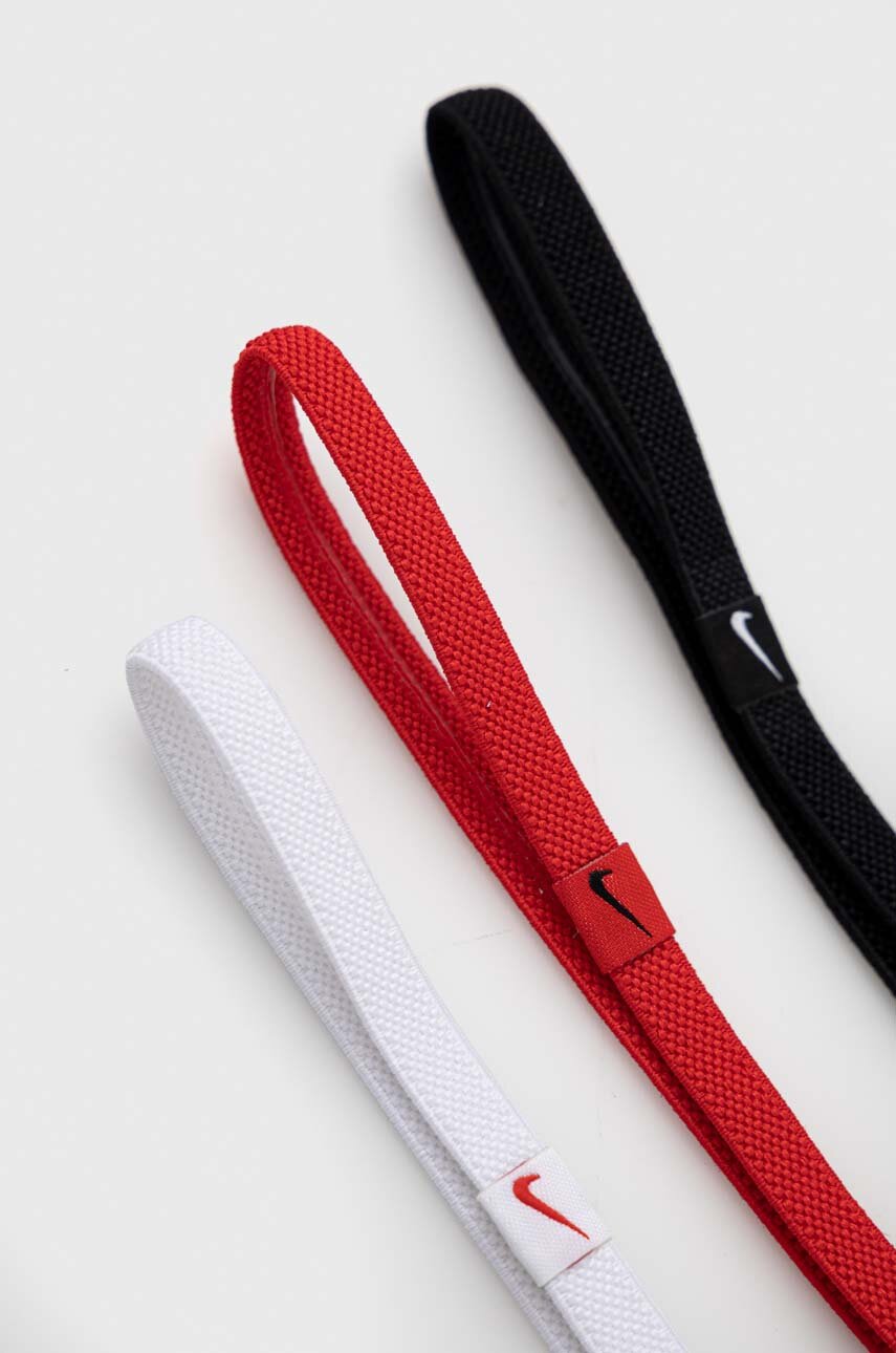 Nike bentite pentru cap 3-pack culoarea rosu | ANSWEAR.ro