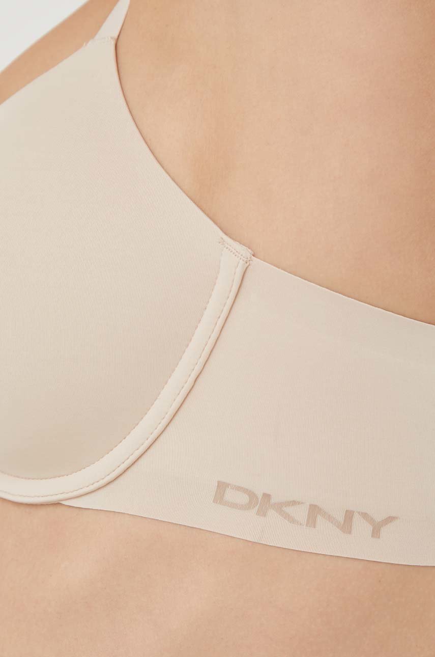 Dkny biustonosz kolor beżowy gładki DK7745 | Answear.com