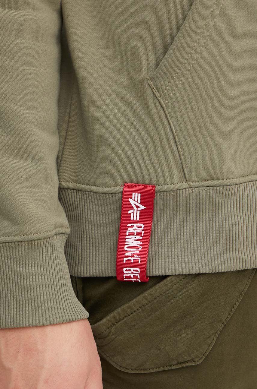 Alpha Industries sweatshirt Basic Hoody men's green color 178312.11 ...