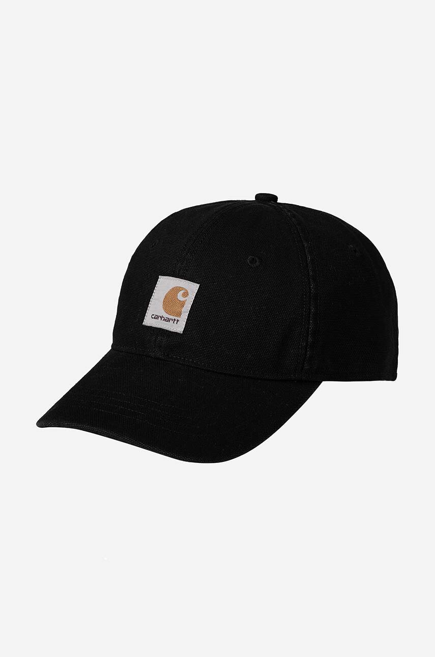 Carhartt WIP cotton baseball cap black color at PRM US