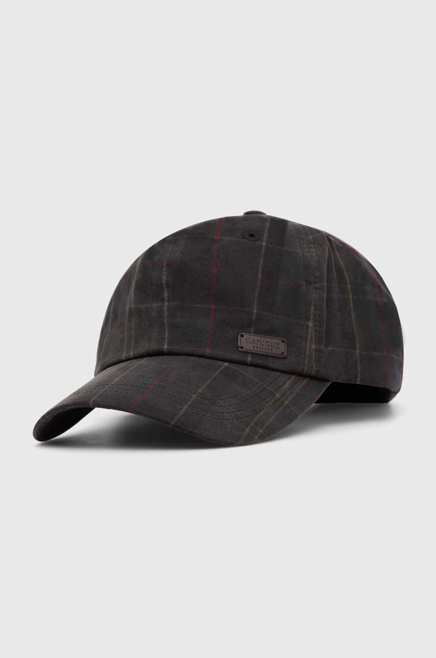 Barbour cotton baseball cap Darwen Tartan Sports Cap green color ...