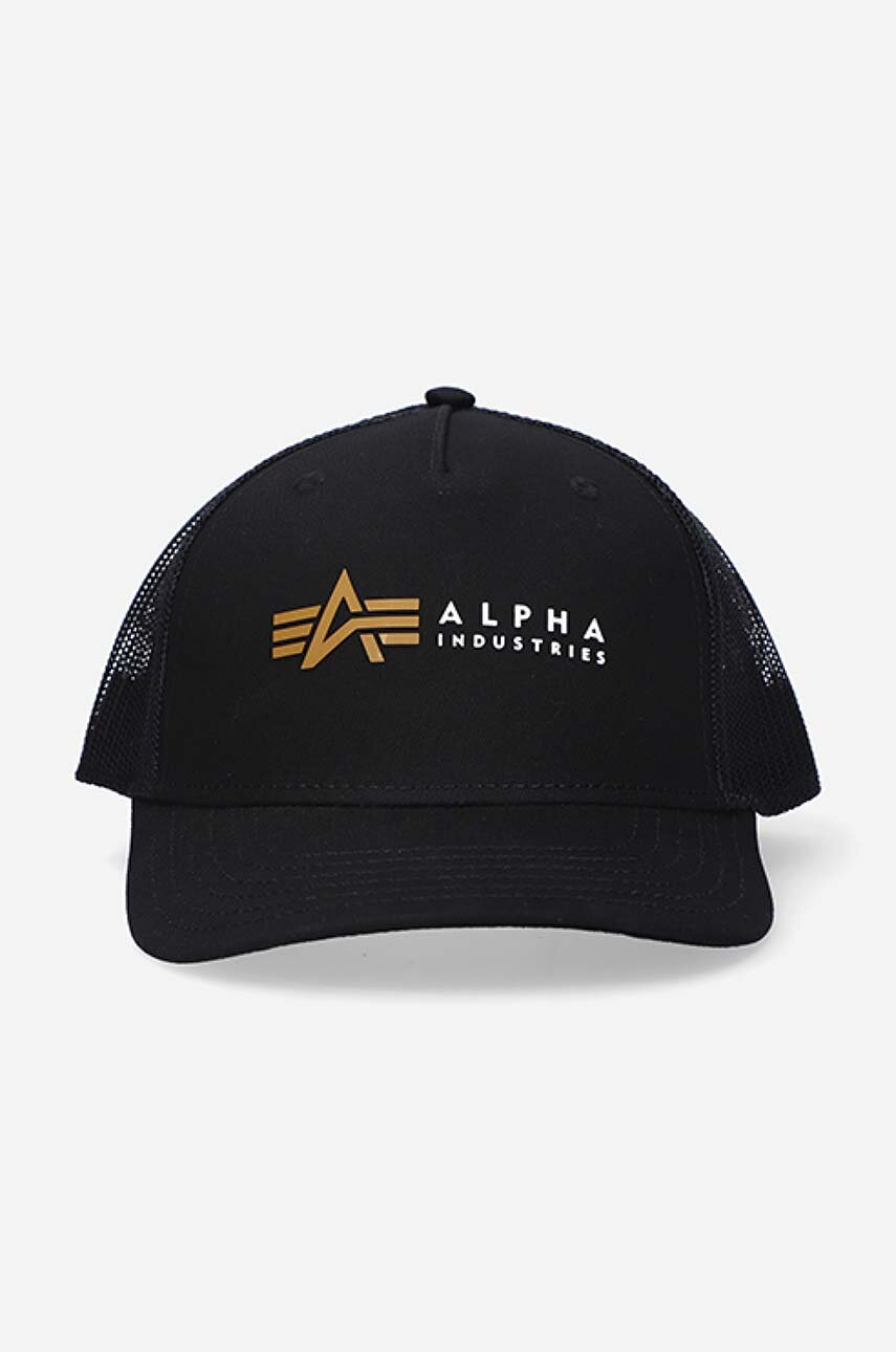 Alpha Industries baseball cap Trucker Cap black color at PRM US