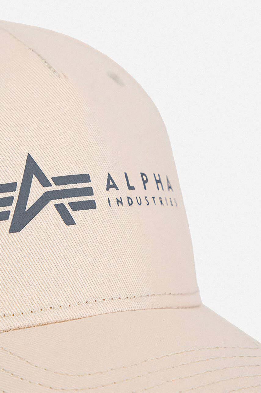 Alpha Industries baseball cap beige color at PRM US
