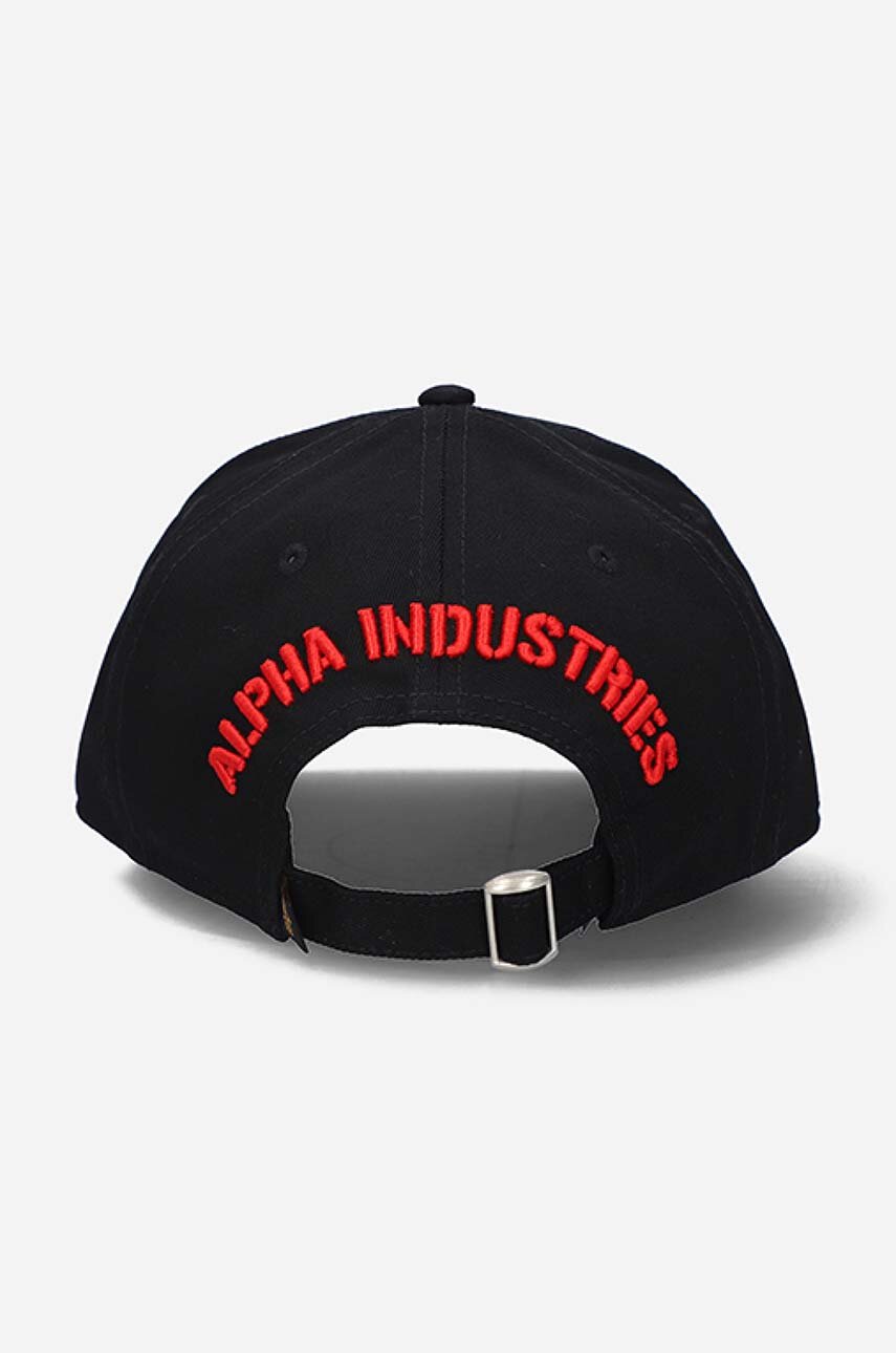 Alpha Industries cotton baseball cap 3D Cap black color | buy on PRM