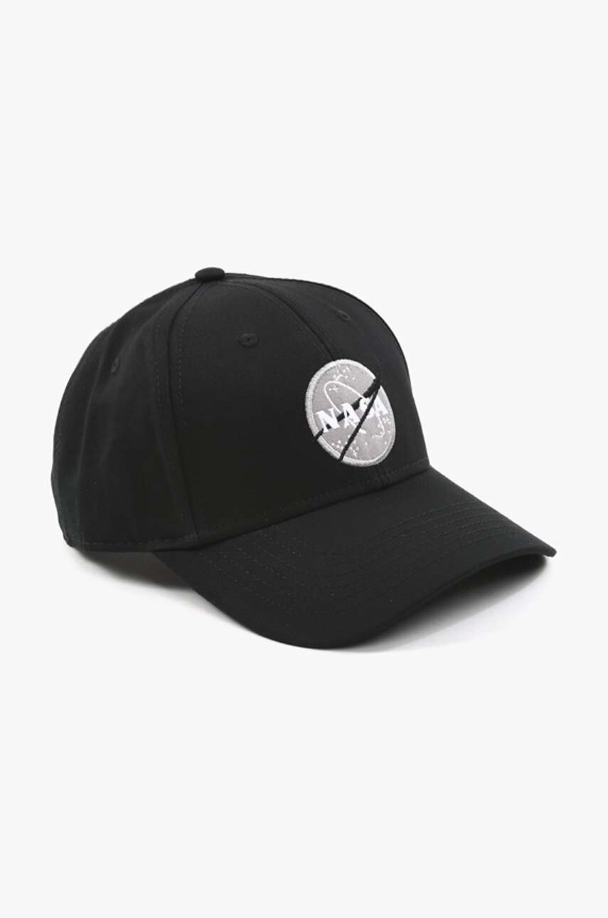 Alpha Industries cotton baseball cap Nasa Cap black color | buy on PRM