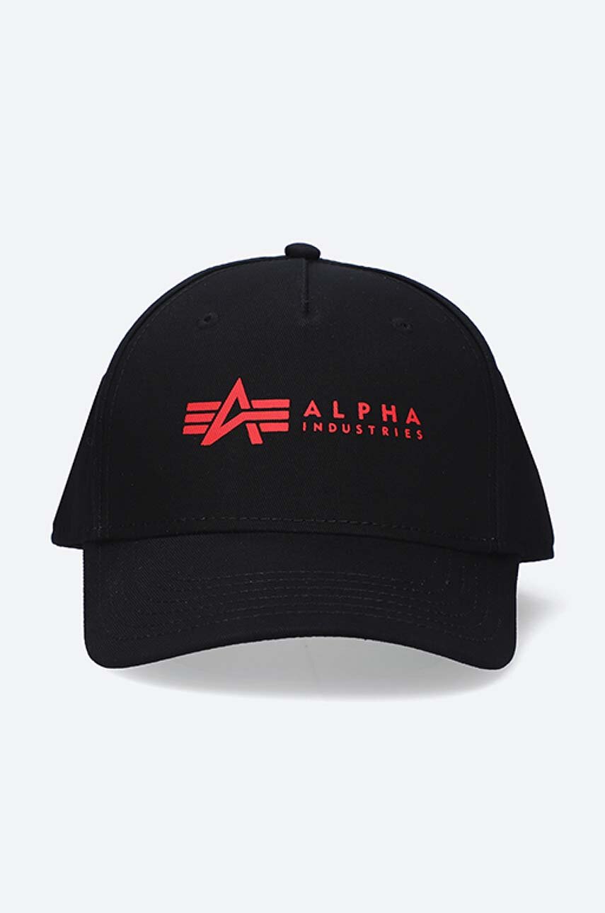 Alpha Industries cotton baseball cap black color at PRM US