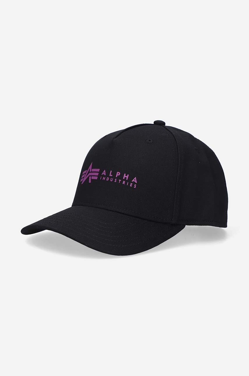 Alpha Industries cotton baseball cap black color at PRM US