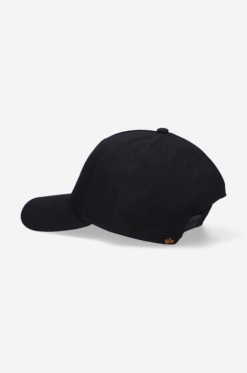 Alpha Industries cotton baseball cap black color at PRM US