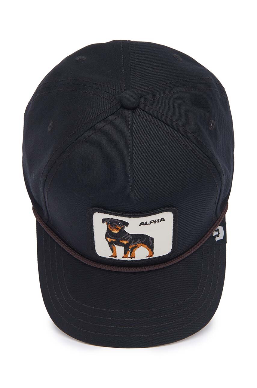 Pamučna kapa sa šiltom Goorin Bros Alpha Dog boja: crna, s aplikacijom ...