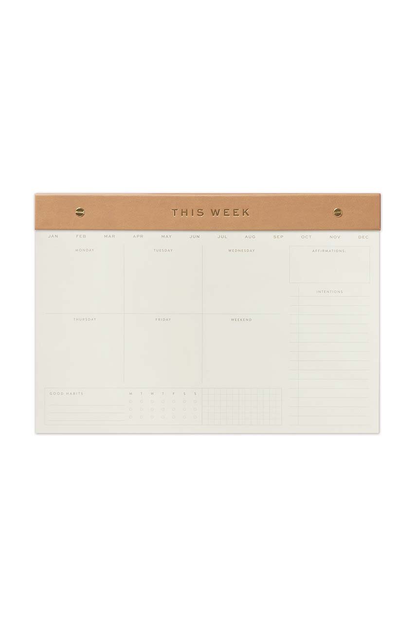 Designworks Ink planer tygodniowy Weekly Notepad Camel | Answear.com