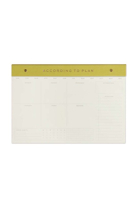 Designworks Ink planer tygodniowy Weekly Notepad Matcha | Answear.com