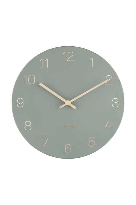 Nástěnné hodiny Karlsson Charm Numbers, barva zelená | ANSWEAR.cz