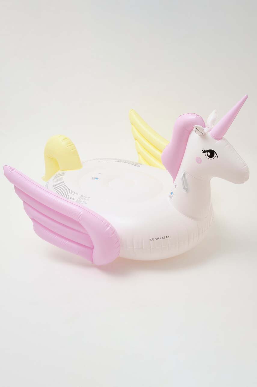 SunnyLife materac dmuchany do pływania Luxe Ride-On Float Unicorn Past ...
