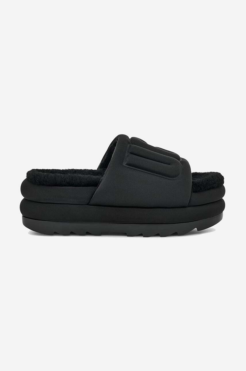 UGG sliders Maxi Graph Slide women's black color at PRM US