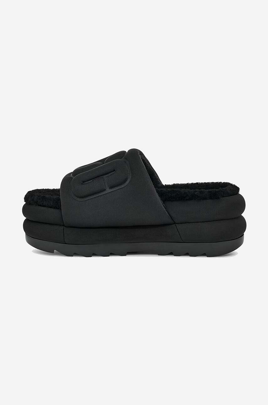 UGG sliders Maxi Graph Slide women's black color at PRM US