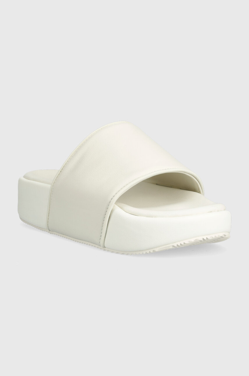 adidas Originals leather sliders Y-3 Slide white color at PRM US