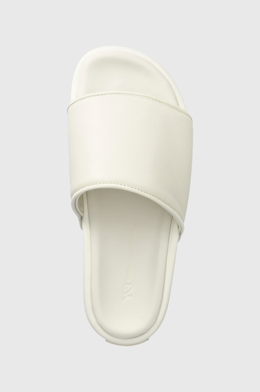 adidas Originals leather sliders Y-3 Slide white color at PRM US