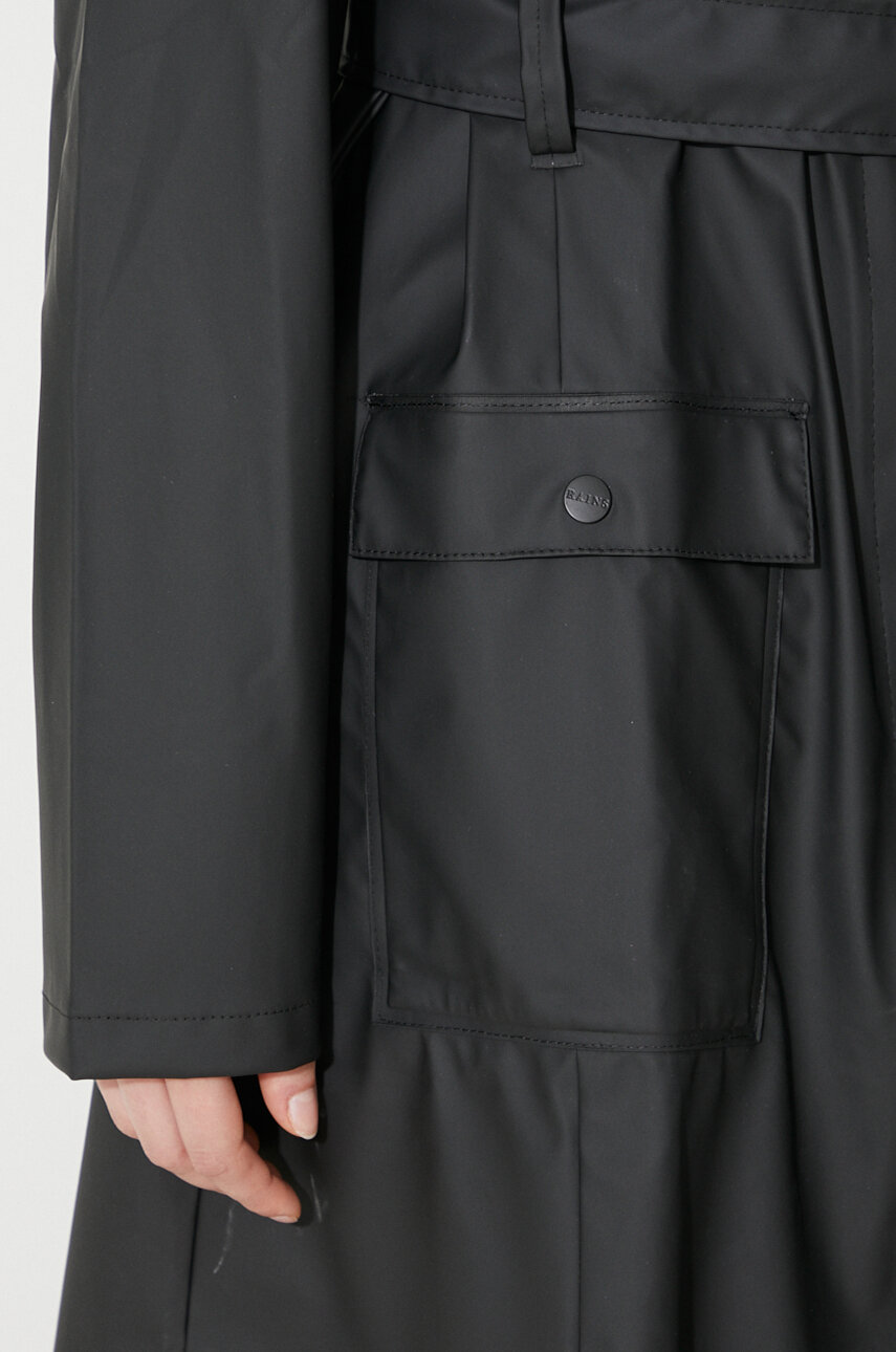Rains rain coat Curve Jacket women’s black color | buy on PRM