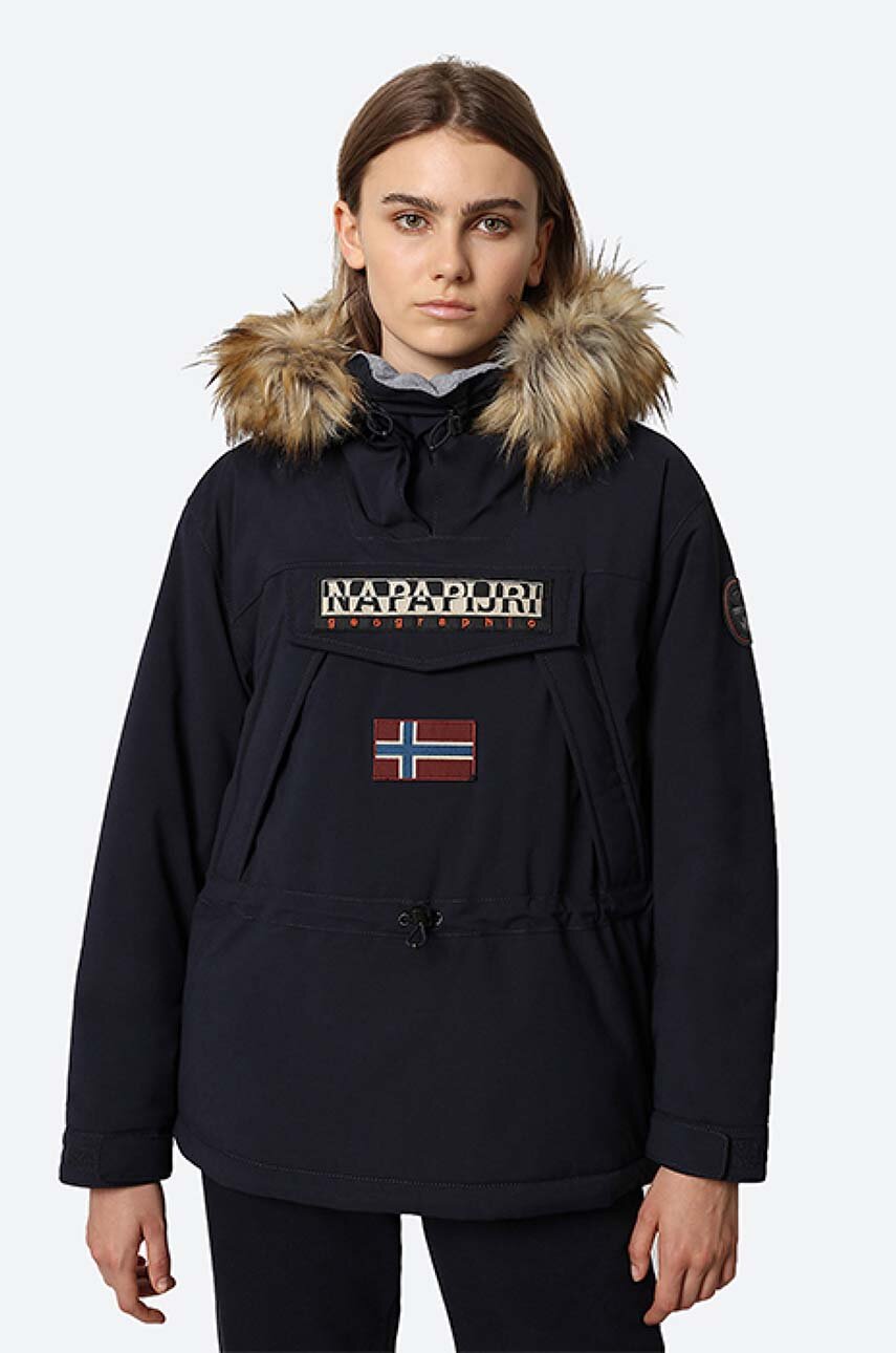 Napapijri jacket Skidoo Wom women's navy blue color at PRM US