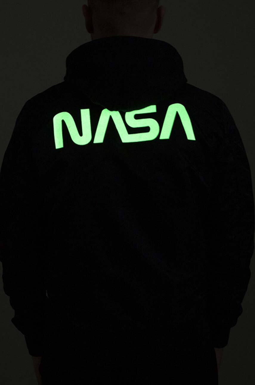 Alpha Industries kurtka bomber dwustronna MA-1 LW HD NASA Glow Rev ...