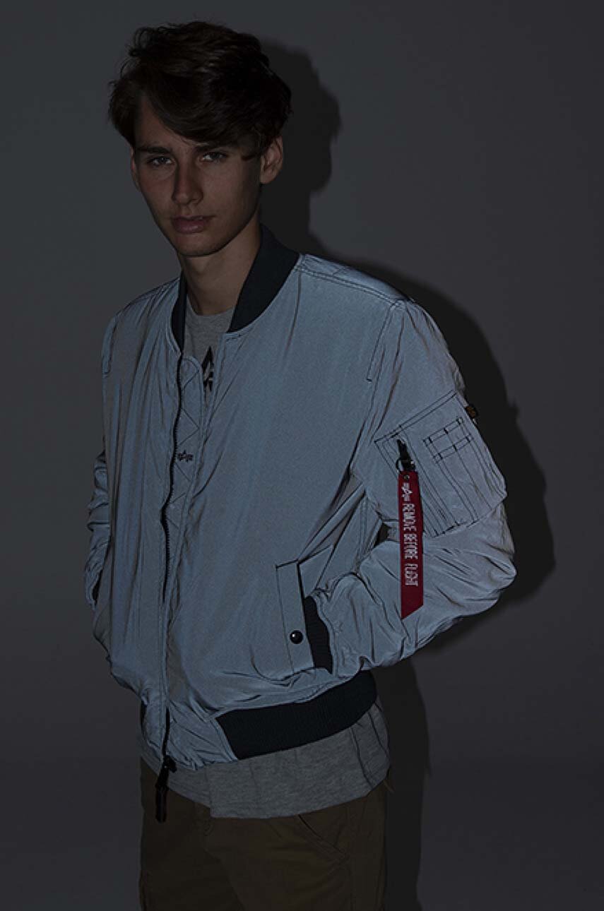 Alpha Industries bomber jacket MA-1 VF 59 Reflective menﾒs black color ...