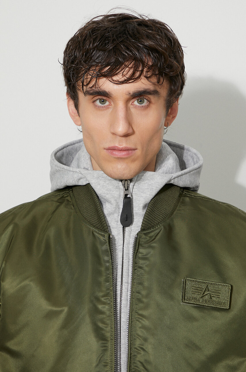 Alpha Industries bomber jacket MA-1 D-Tec men’s green color 183110.257 ...