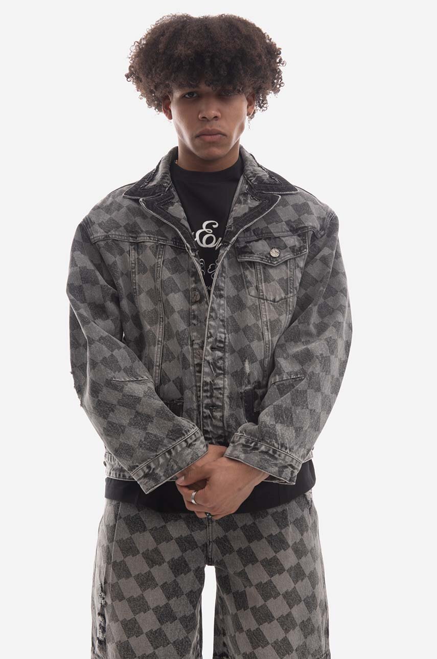 Ader Error denim jacket men's gray color at PRM US